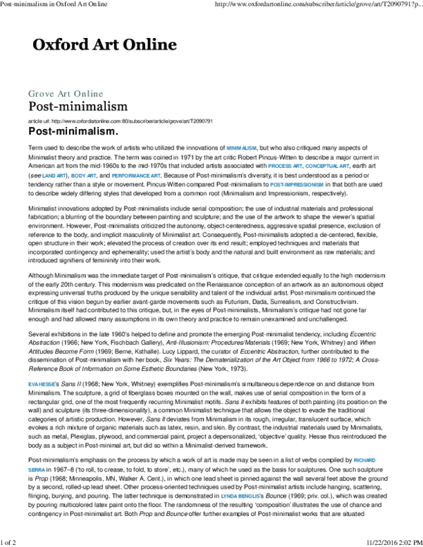 (PDF) Post-minimalism
