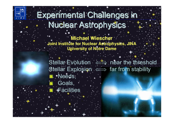 (PDF) Experimental Challenges in Nuclear Astrophysics | Michael Wiescher - Academia.edu