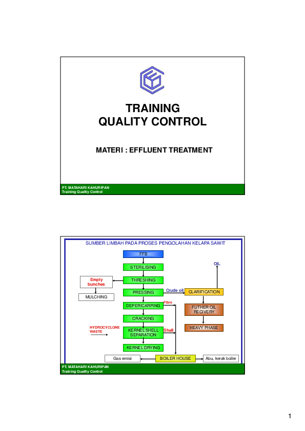 (PDF) TRAINING QUALITY CONTROL