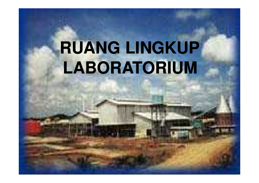 (PDF) RUANG LINGKUP RUANG LINGKUP LABORATORIUM LABORATORIUM
