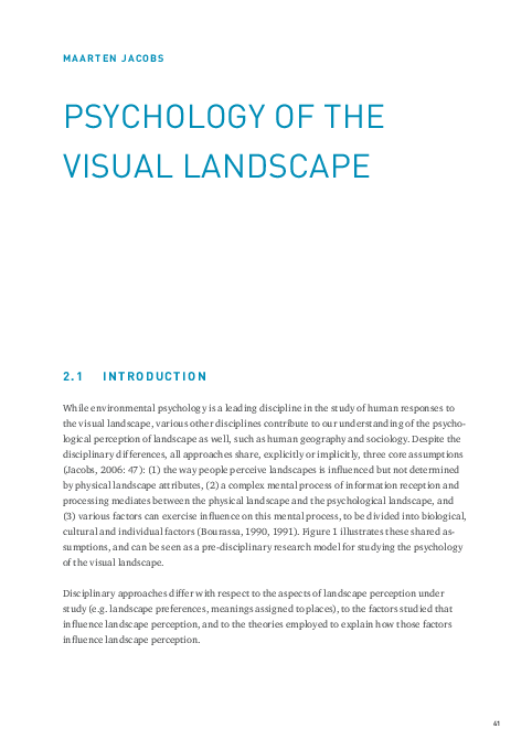 (PDF) Psychology of the visual landscape
