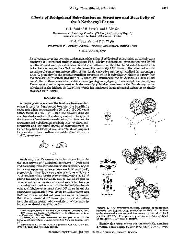 (PDF) Effects of Bridgehead Substitution on Structure and Reactivity of ...