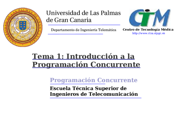 (PDF) Tema 1: Introducción a la Programación Concurrente Programación Concurrente