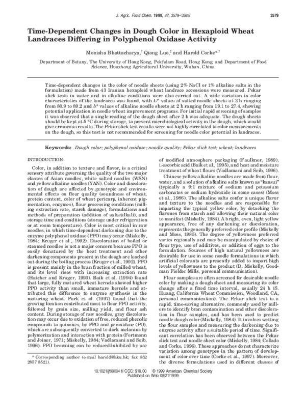 (PDF) Time-Dependent Changes in Dough Color in Hexaploid Wheat ...