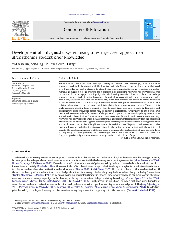 (PDF) Development of a diagnostic system using a testing-based approach ...