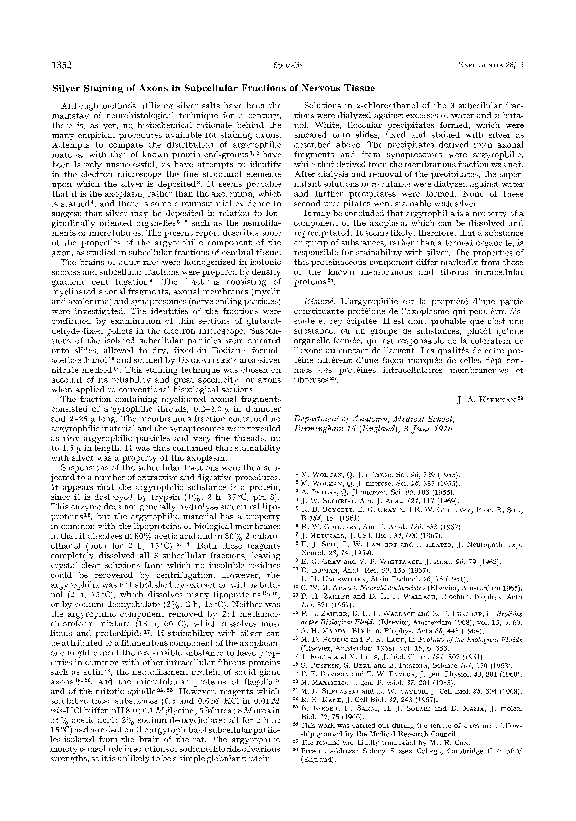 (PDF) Silver staining of axons in subcellular fractions of nervous tissue