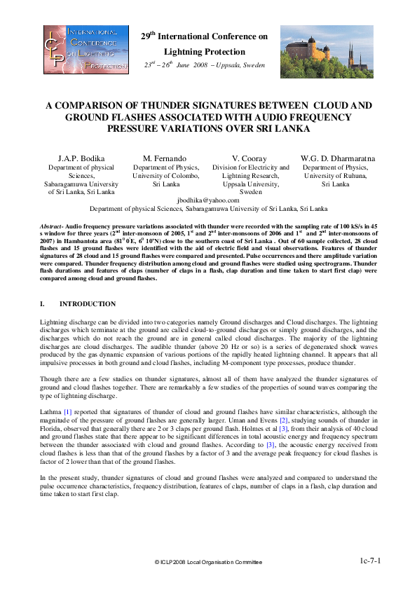 (PDF) A comparison of thunder signatures between cloud and ground ...