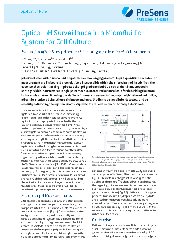 (PDF) Optical pH Surveillance in a Microfluidic System for Cell Culture Evaluation of VisiSens ...