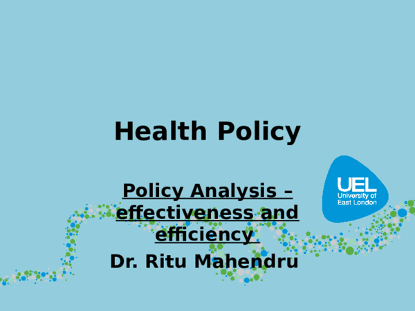 (PPT) Health Policy Analysis