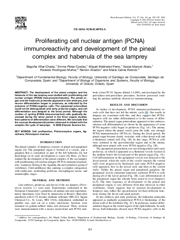 (PDF) Proliferating cell nuclear antigen (PCNA) immunolocalization in ...