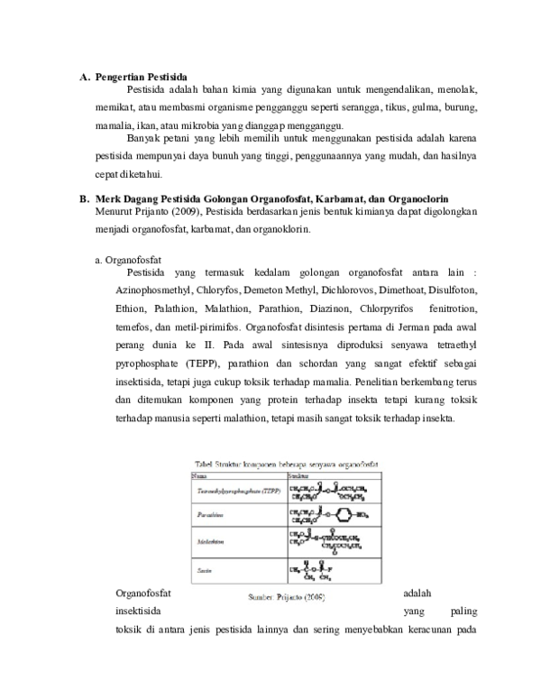 (DOC) Merk dagang golongan organofosfat karbamat dan organoklorin