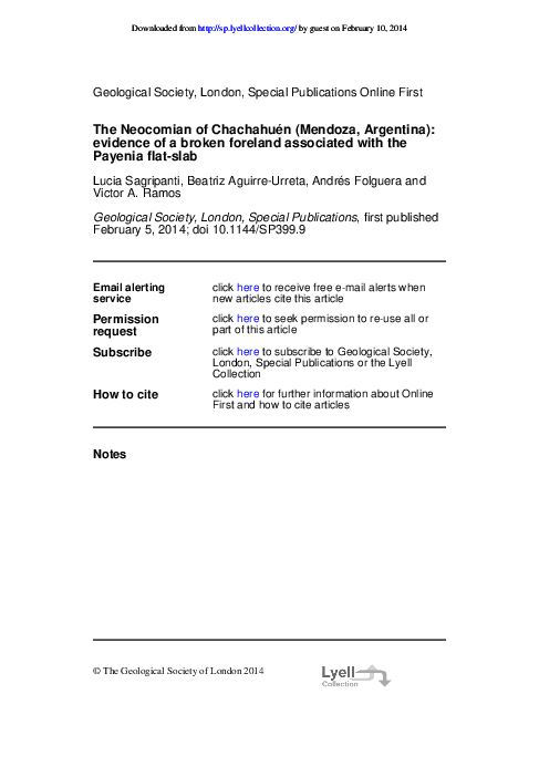 (PDF) The Neocomian of Chachahuen (Mendoza, Argentina): evidence of a ...