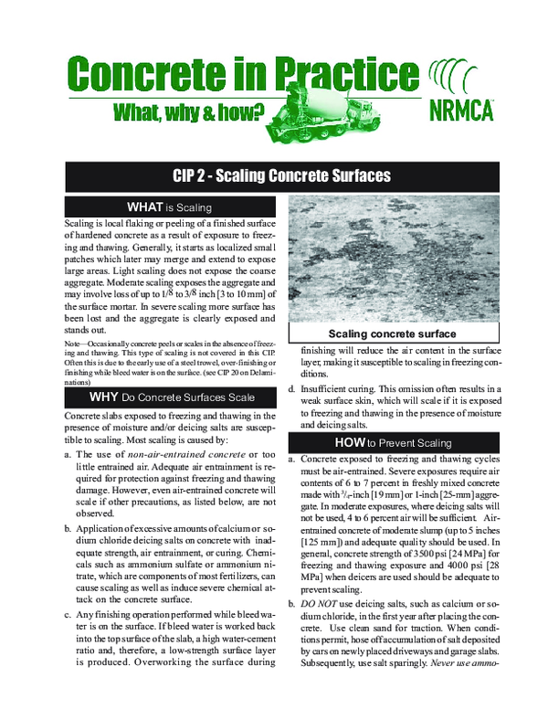 (PDF) CIP 2 Scaling Concrete Surfaces