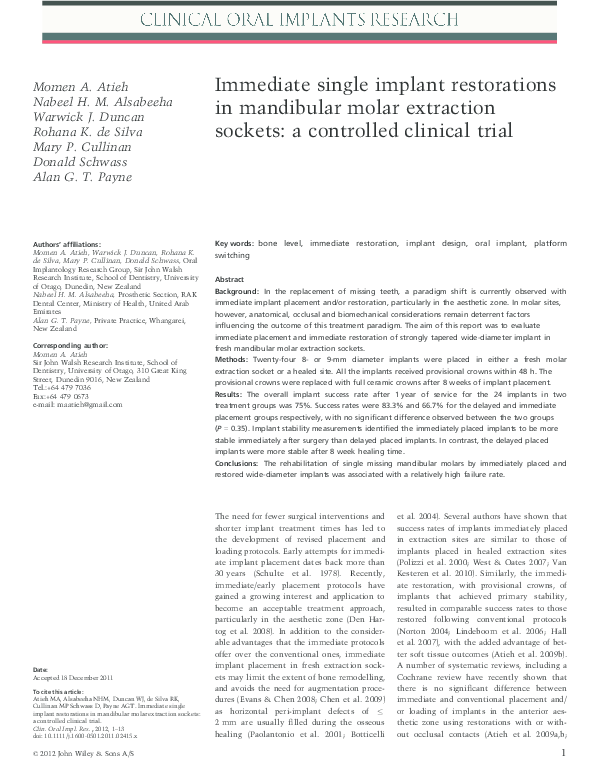 (PDF) The prognostic accuracy of resonance frequency analysis in ...