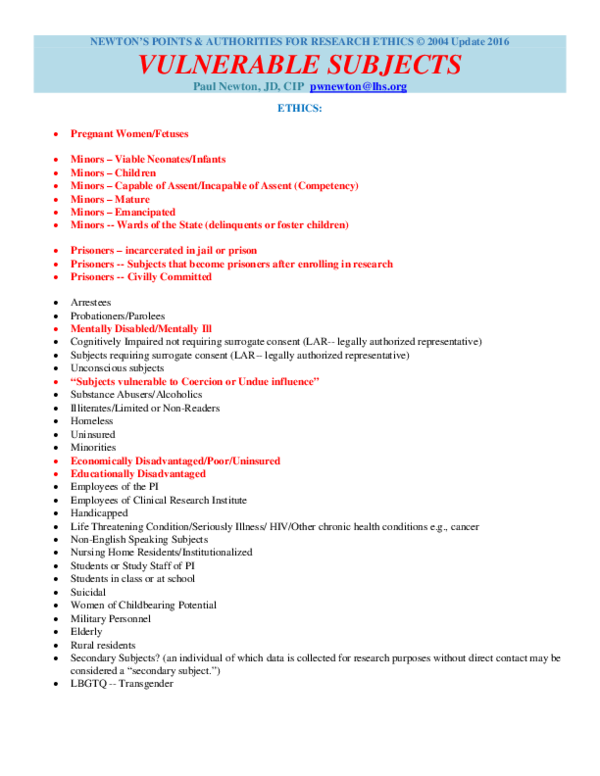 (PDF) VULNERABLE SUBJECTS
