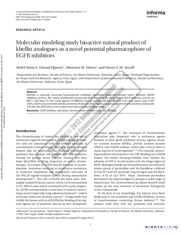 (PDF) Molecular modeling study bioactive natural product of khellin ...