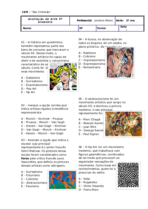 (DOC) PROVA 2ANO BIM 2015 OK | Samantha Sousa - Academia.edu