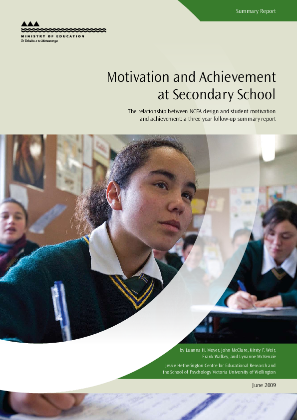 (PDF) Motivation and Achievement at Secondary School The relationship ...