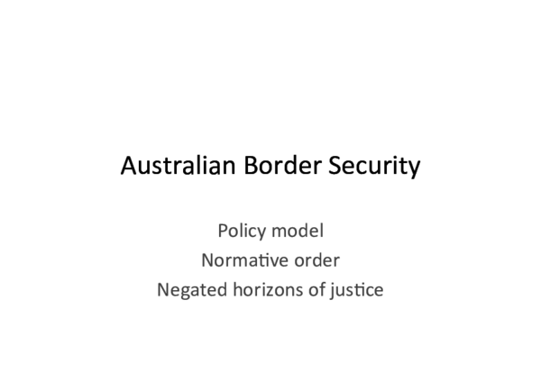 (PDF) Australian Border Security: a policy model and its points of ...
