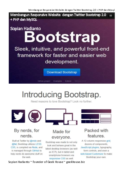(PDF) Membangun Responsive Website dengan Twitter Bootstrap 2.0 + PHP dan Mysql Membangun ...