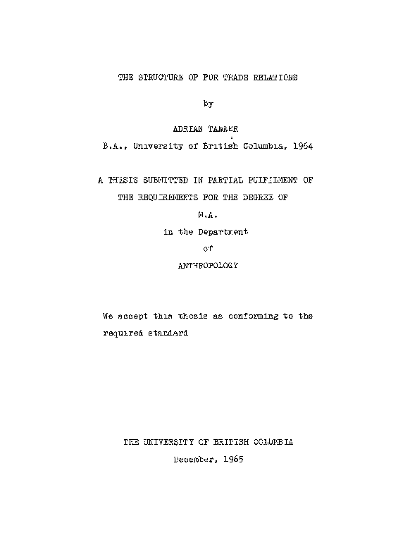 (PDF) The structure of fur trade relations