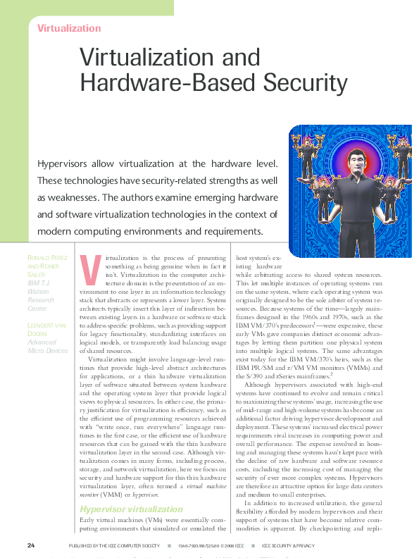 (PDF) Virtualization and Hardware-Based Security