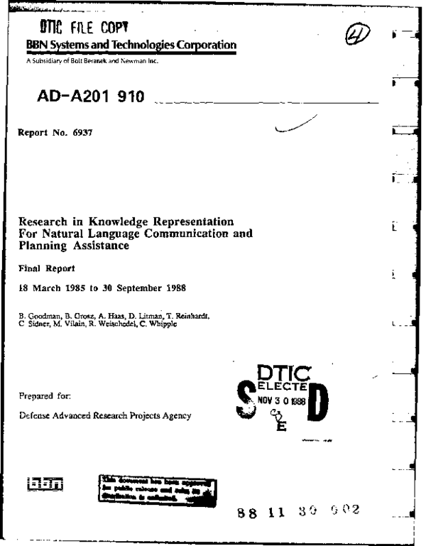 (PDF) Research in knowledge representation for natural language ...