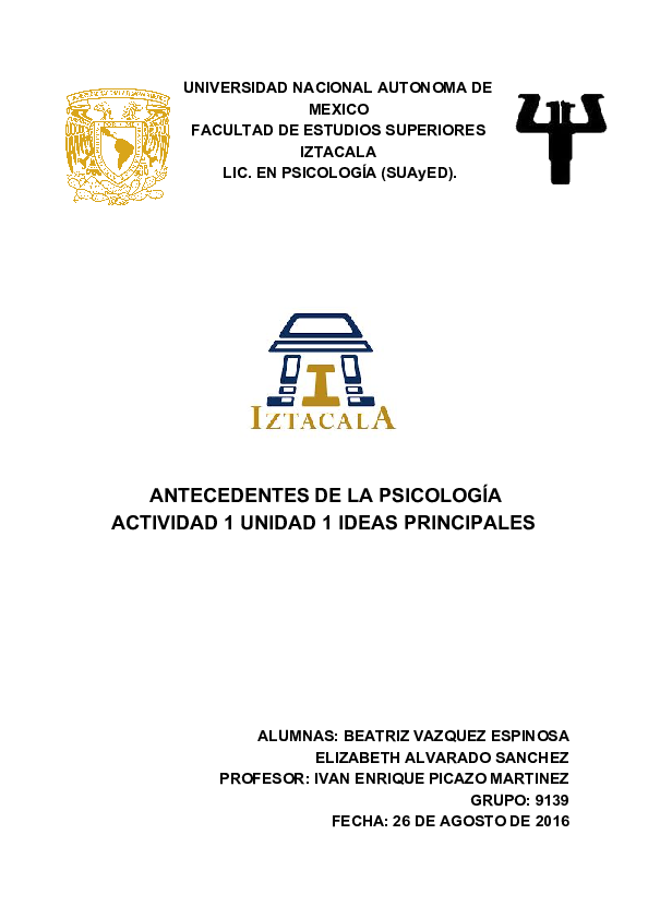 (PDF) UNIVERSIDAD NACIONAL AUTONOMA DE MEXICO FACULTAD DE ESTUDIOS SUPERIORES IZTACALA LIC. EN ...
