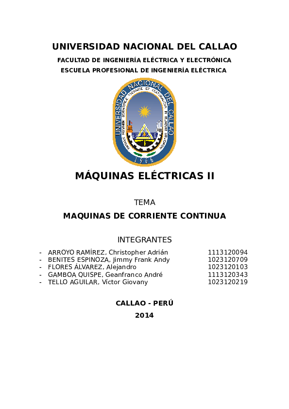 (DOC) MAQUINAS ELECTRICAS II - MAQUINAS DE CORRIENTE CONTINUA