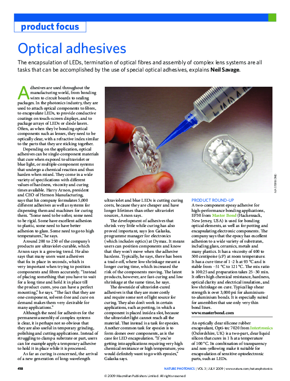 (PDF) Optical adhesives