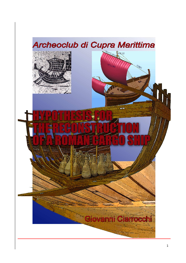 (PDF) HYPOTHESIS FOR THE RECONSTRUCTION OF A ROMAN CARGO SHIP