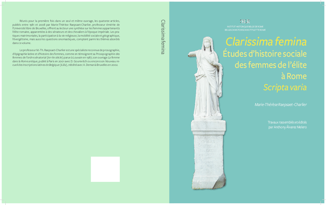 (PDF) Marie-Thérèse Raepsaet-Charlier, Clarissima femina. Etudes d ...