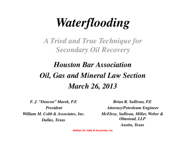 (PDF) Waterflooding A Tried and True Technique for Secondary Oil ...