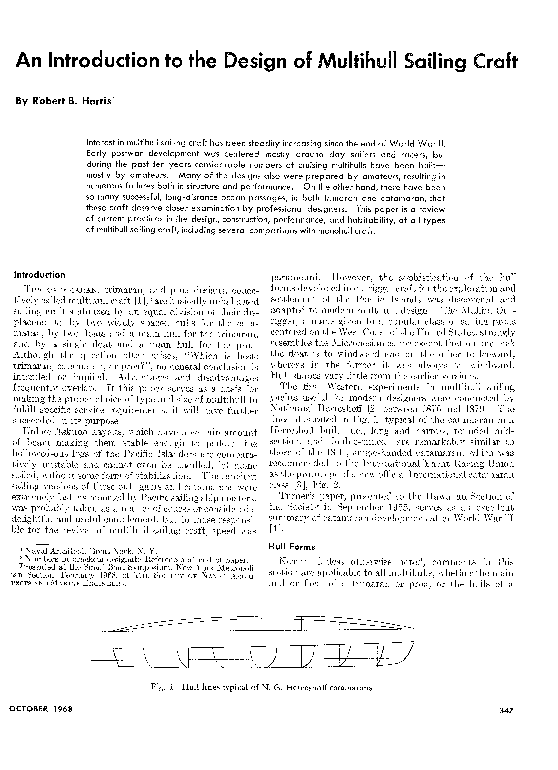 (PDF) An Introduction to the Design of Multihull Sailing Craft by ...