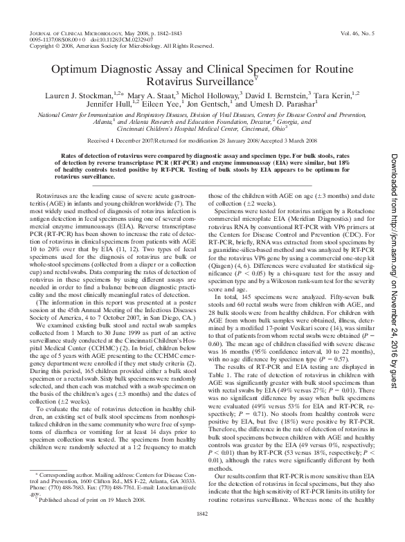 (PDF) Optimum Diagnostic Assay and Clinical Specimen for Routine ...