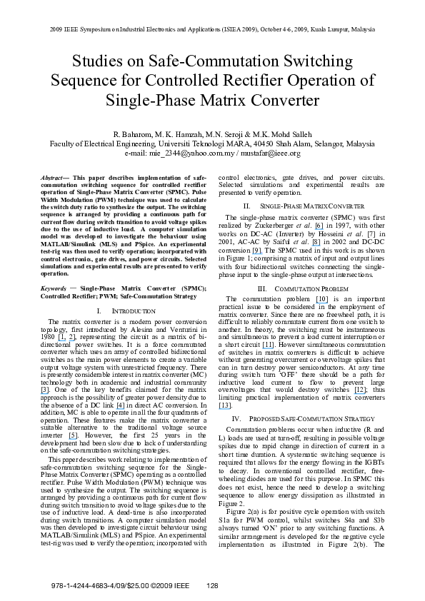 (PDF) Studies on safe-commutation switching sequence for controlled rectifier operation of ...