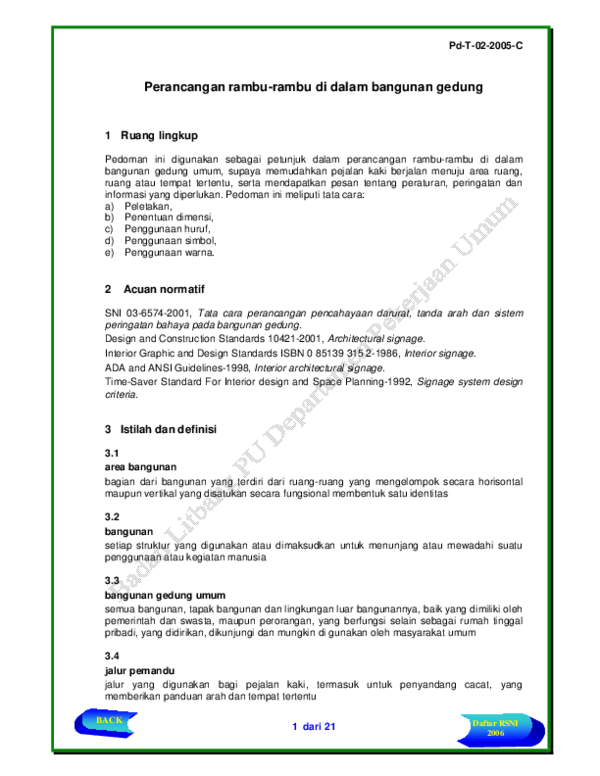 (PDF) Perancangan rambu-rambu di dalam bangunan gedung 1 Ruang lingkup