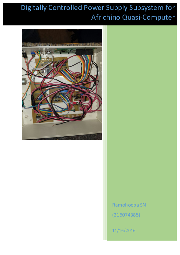 (PDF) Digitally Controlled Power Supply Subsystem for Africhino Quasi ...