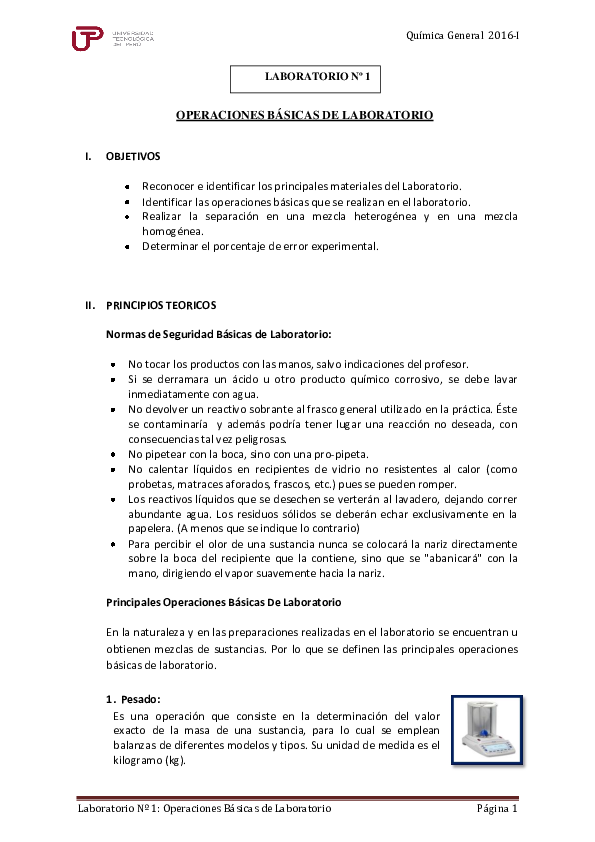 (DOC) PRÁCTICA Nº1 OPERACIONES BASICAS DE LABORATORIO | Tatos Vargas - Academia.edu