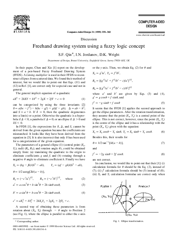 (PDF) Freehand drawing system using a fuzzy logic concept