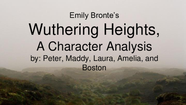 (PDF) Wuthering Heights, A Character Analysis