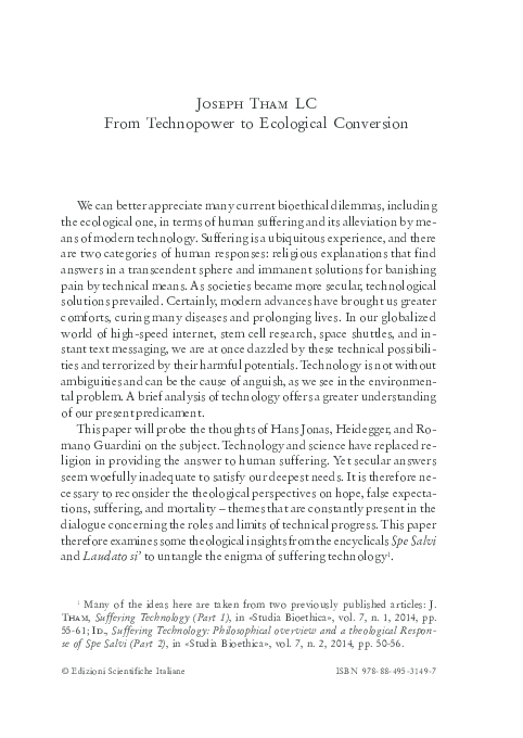 (PDF) From Technopower to Ecological conversion