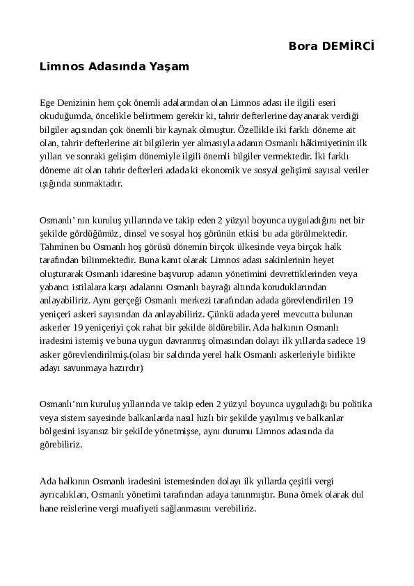 (DOC) Heath Lowry - 15yy Osmanlı Gerçekleri Limnos Adası