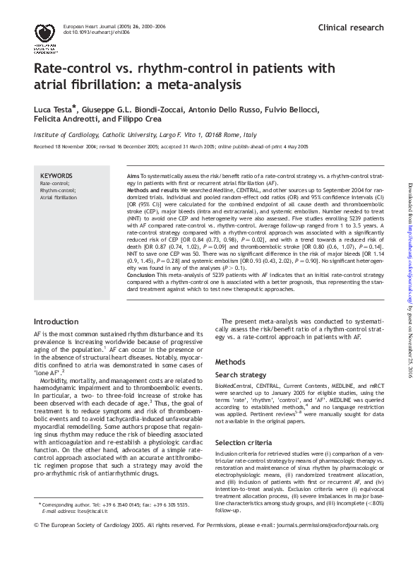 (PDF) Rate-control vs. rhythm-control in patients with atrial ...