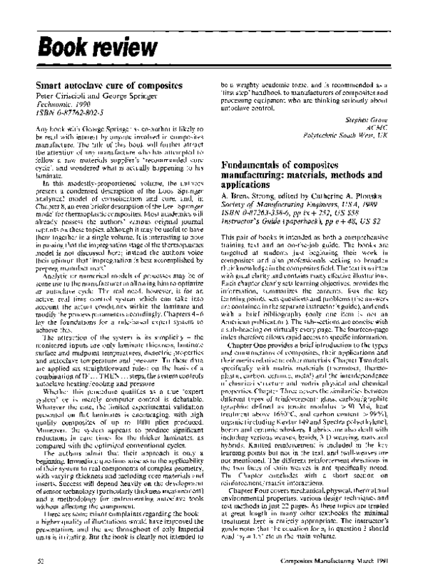 (PDF) Fundamentals of composites manufacturing: materials, methods and ...