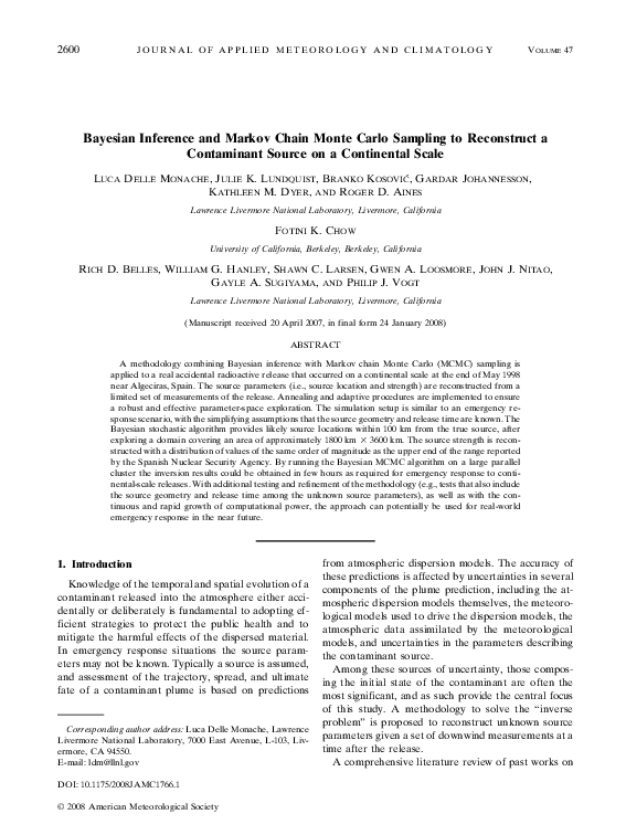 Pdf Bayesian Inference And Markov Chain Monte Carlo Sampling To