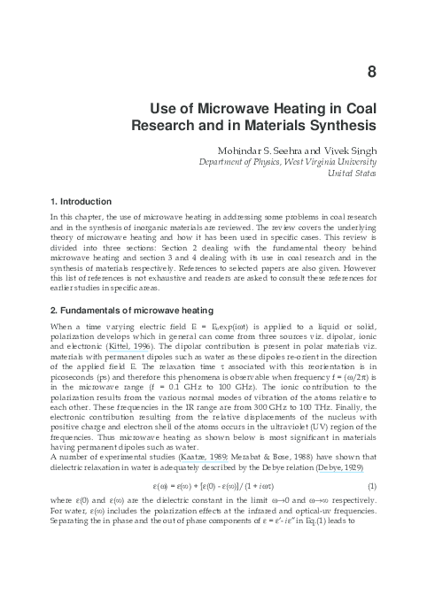 (PDF) The Effects of Microwave Heating on the Isothermal Kinetics of Chemicals Reactions and ...