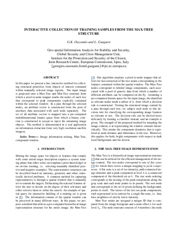 (PDF) Interactive collection of training samples from the Max-Tree ...