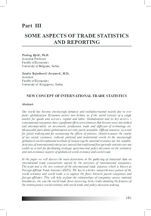 (PDF) NEW CONCEPT OF INTERNATIONAL TRADE STATISTICS