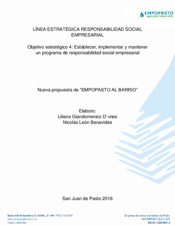 PROYECTO EMPOPASTO AL BARRIO